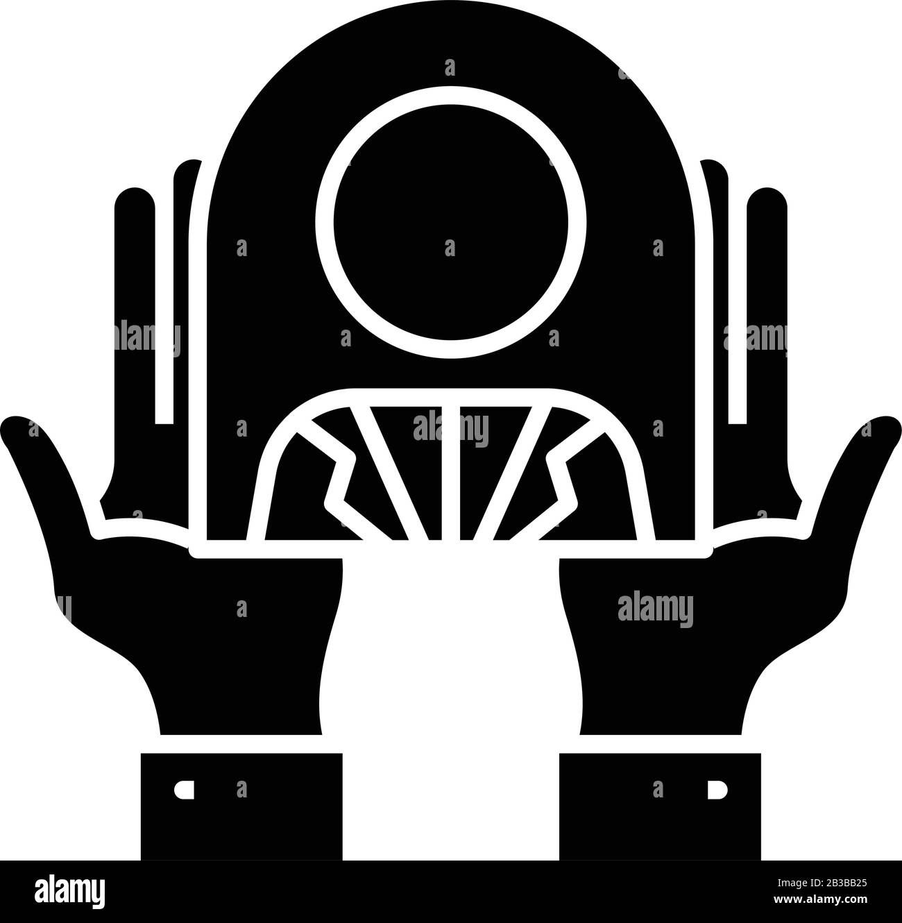 New worker black icon, concept illustration, vector flat symbol, glyph ...