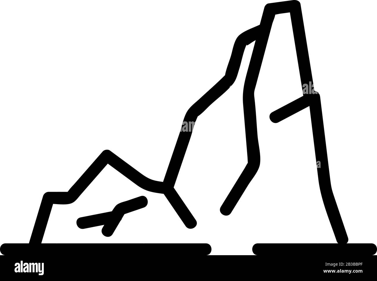 mountain range icon vector. Isolated contour symbol illustration Stock ...