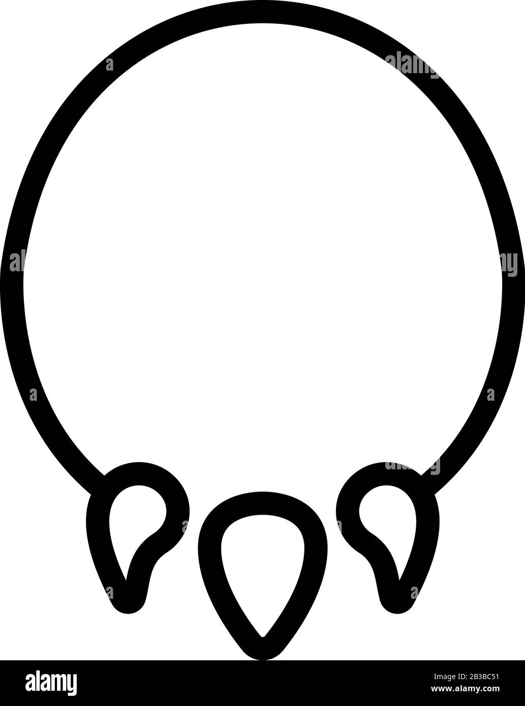 Hunter necklace icon vector. Isolated contour symbol illustration Stock ...