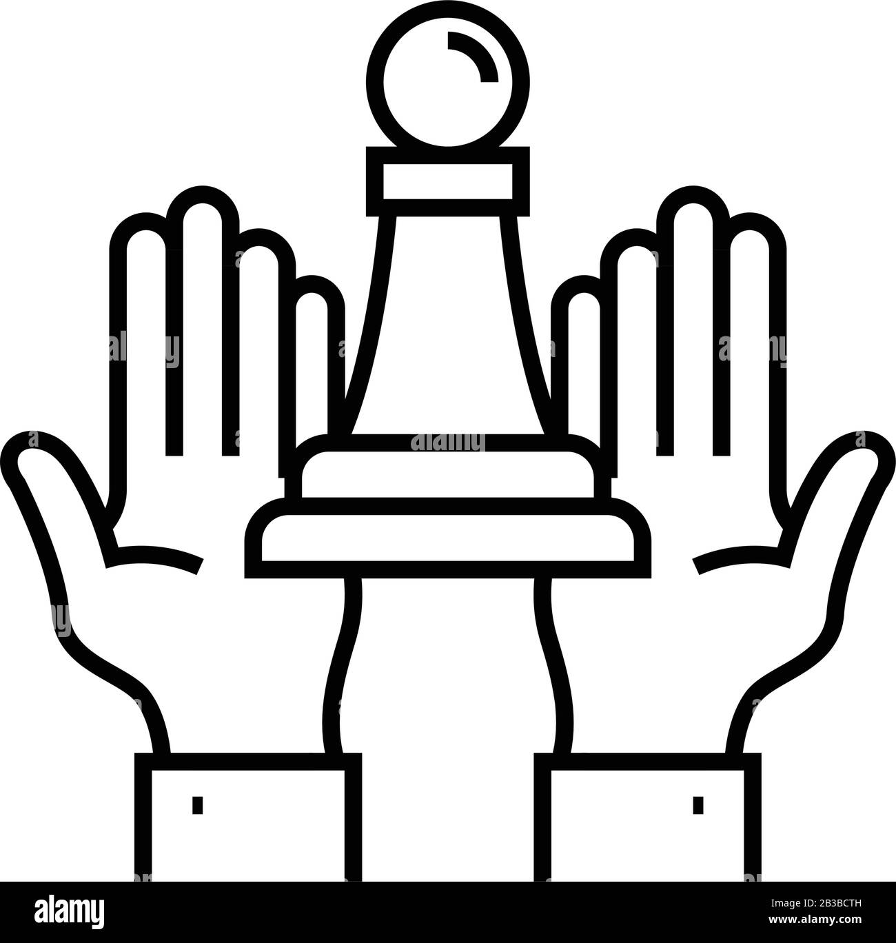 Trump line icon, concept sign, outline vector illustration, linear ...