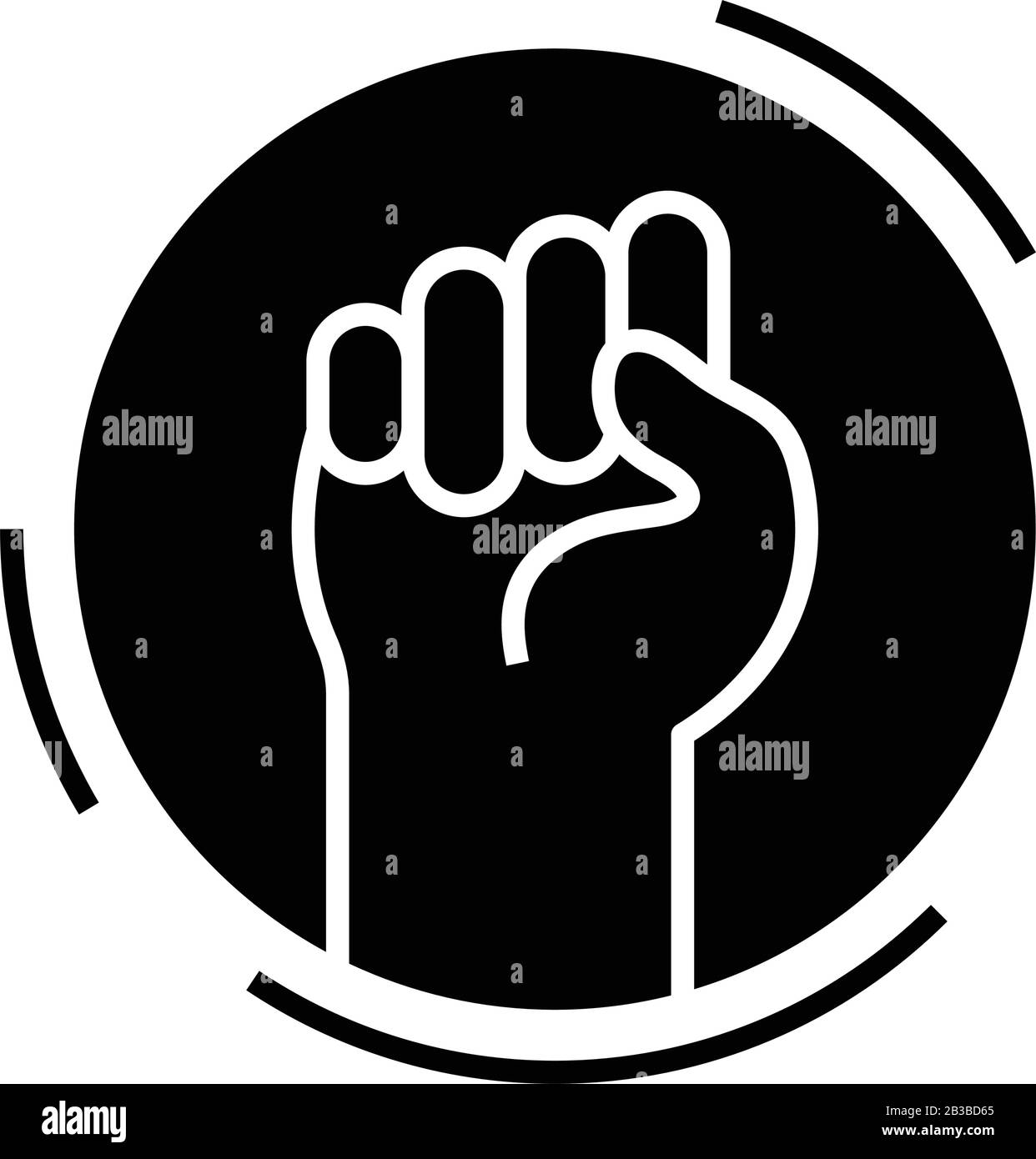 Power black icon, concept illustration, vector flat symbol, glyph sign ...