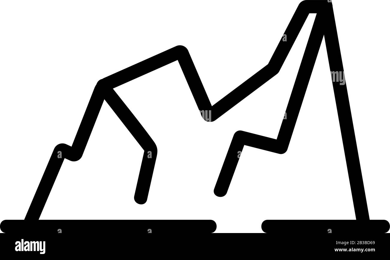 mountain range icon vector. Isolated contour symbol illustration Stock ...