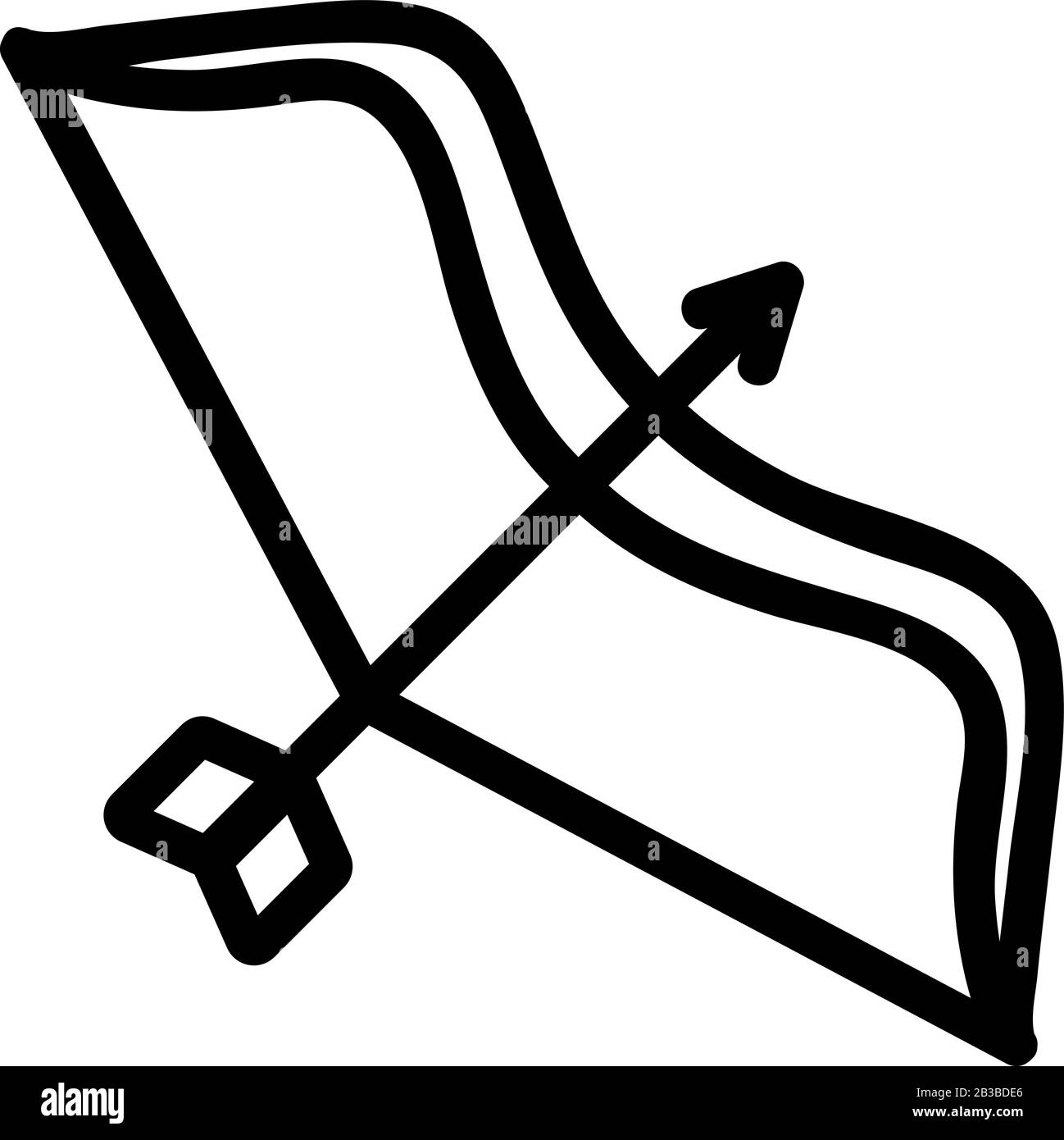 Bow and arrow icon vector. Isolated contour symbol illustration Stock ...