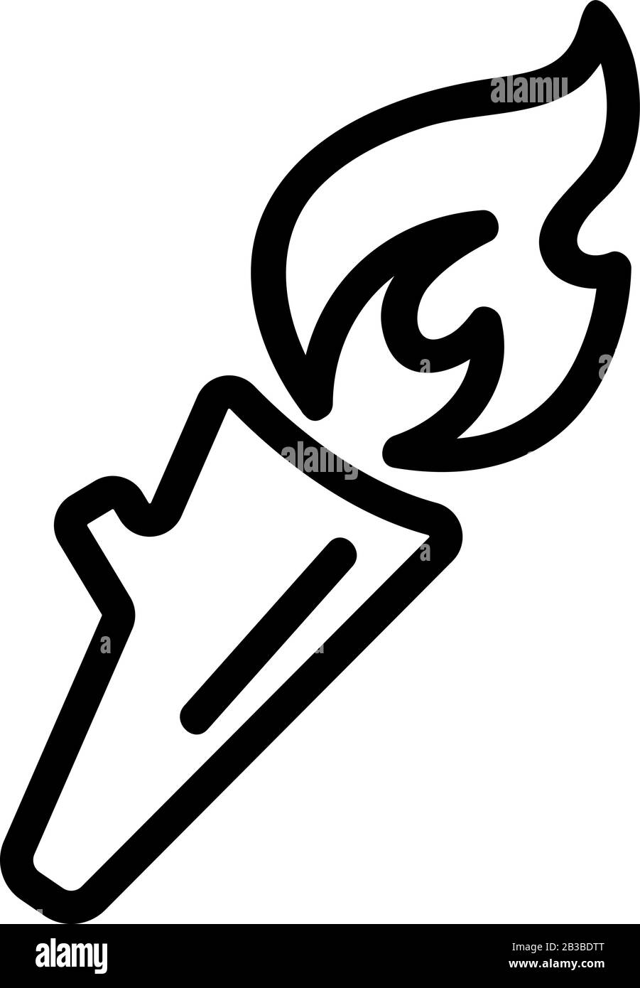 Torch icon vector. Isolated contour symbol illustration Stock Vector ...