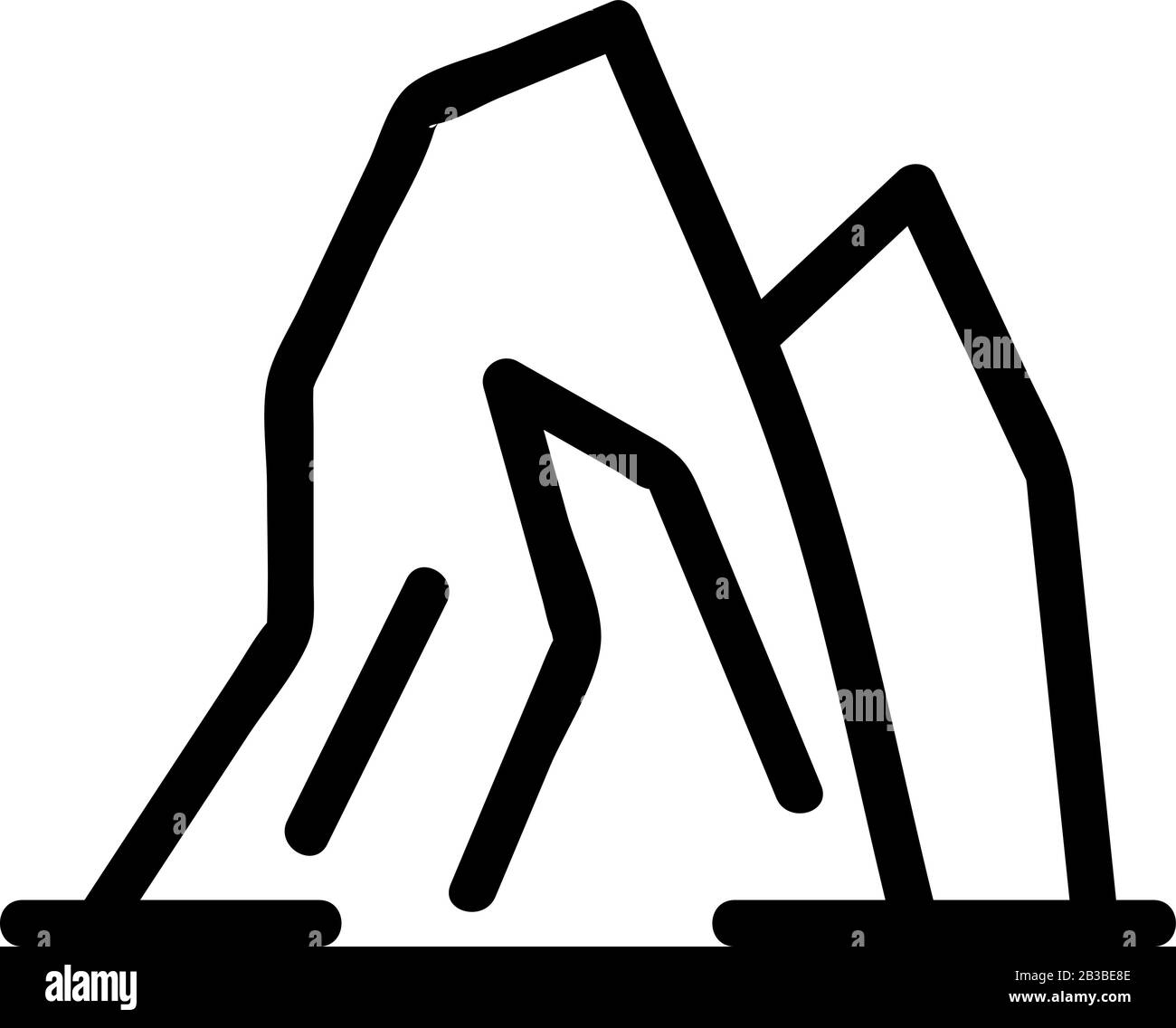 mountain range icon vector. Isolated contour symbol illustration Stock ...