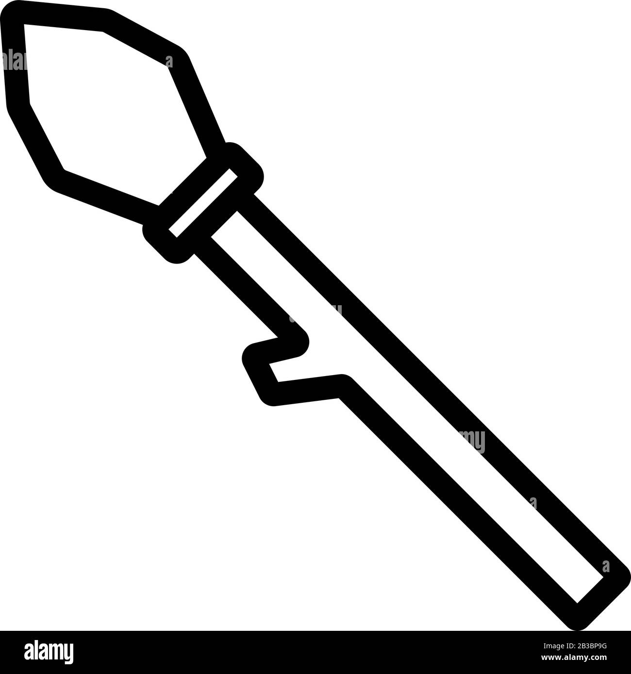 spear stone vector icon. Isolated contour symbol illustration Stock ...