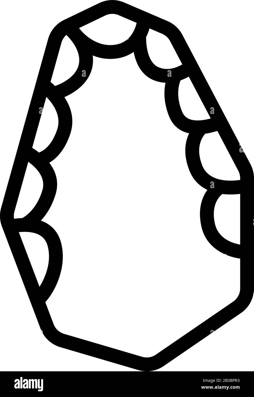 Sharp stone icon vector. Isolated contour symbol illustration Stock ...