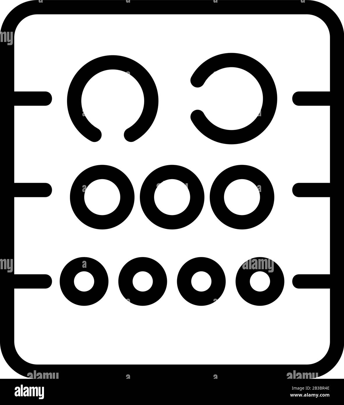 Table check view icon vector. Isolated contour symbol illustration ...