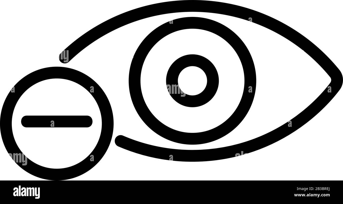 farsightedness icon vector. Isolated contour symbol illustration Stock ...