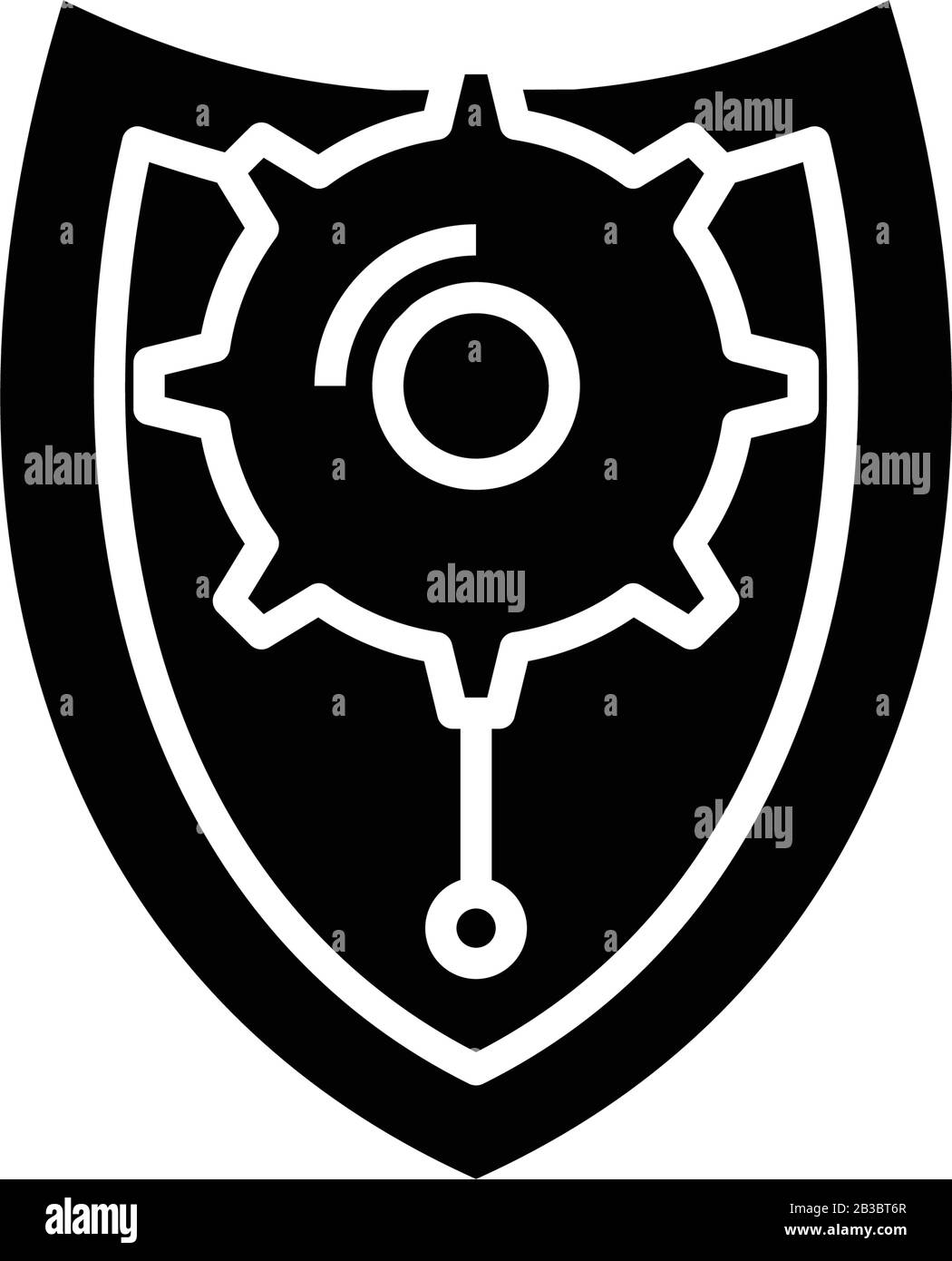 Protection black icon, concept illustration, vector flat symbol, glyph ...