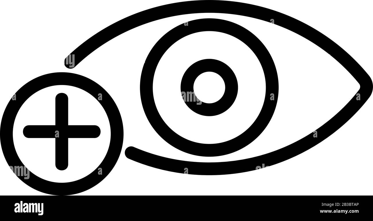 myopia icon vector. Isolated contour symbol illustration Stock Vector ...