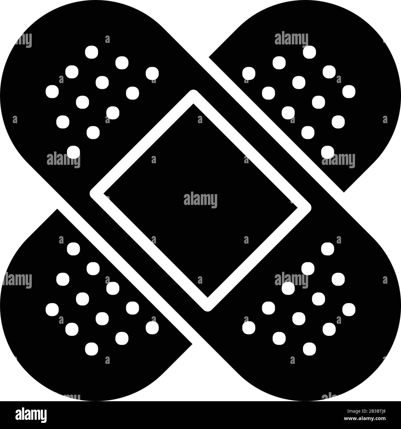 Plaster help black icon, concept illustration, vector flat symbol ...
