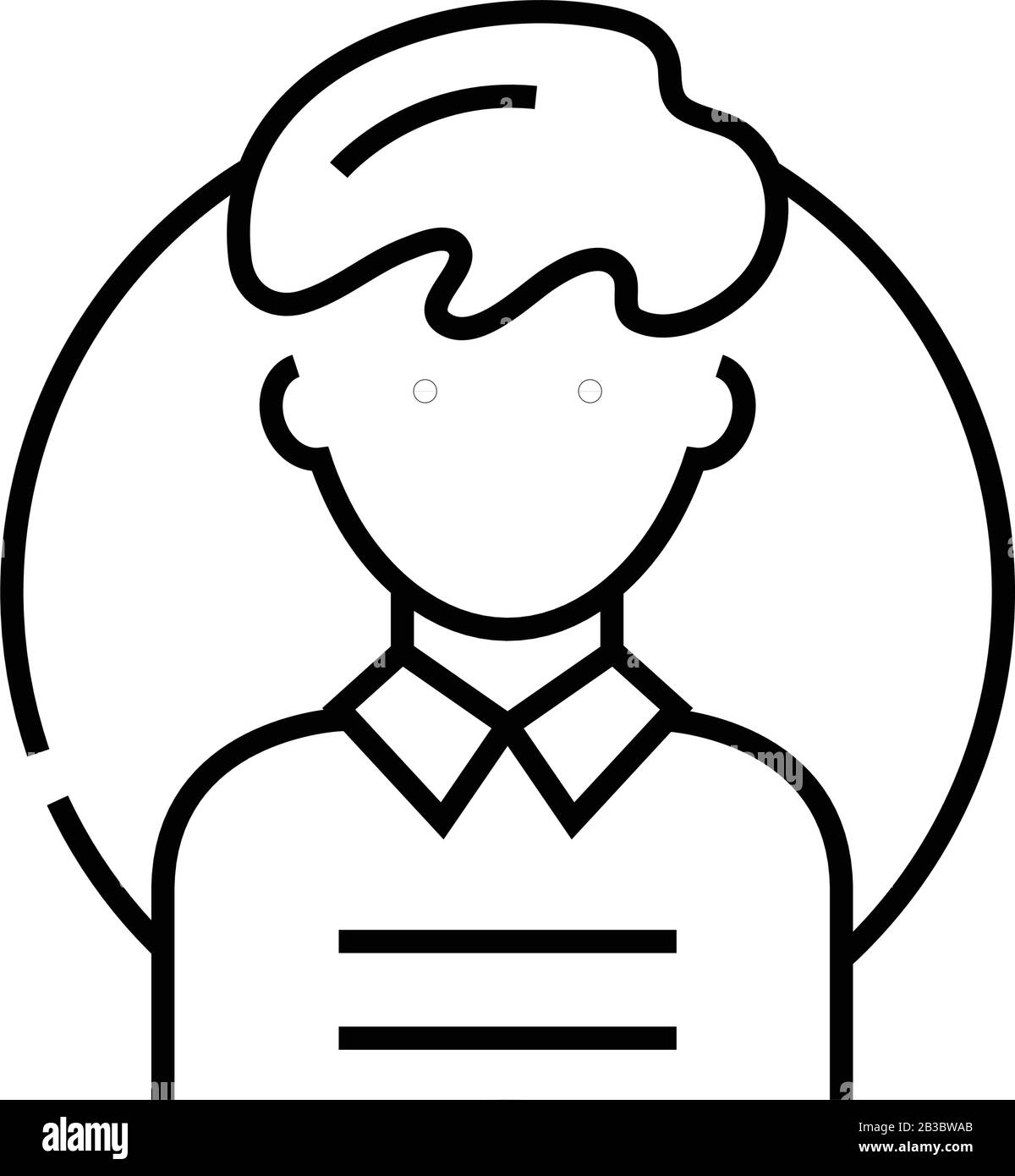 Users line icon, concept sign, outline vector illustration, linear ...