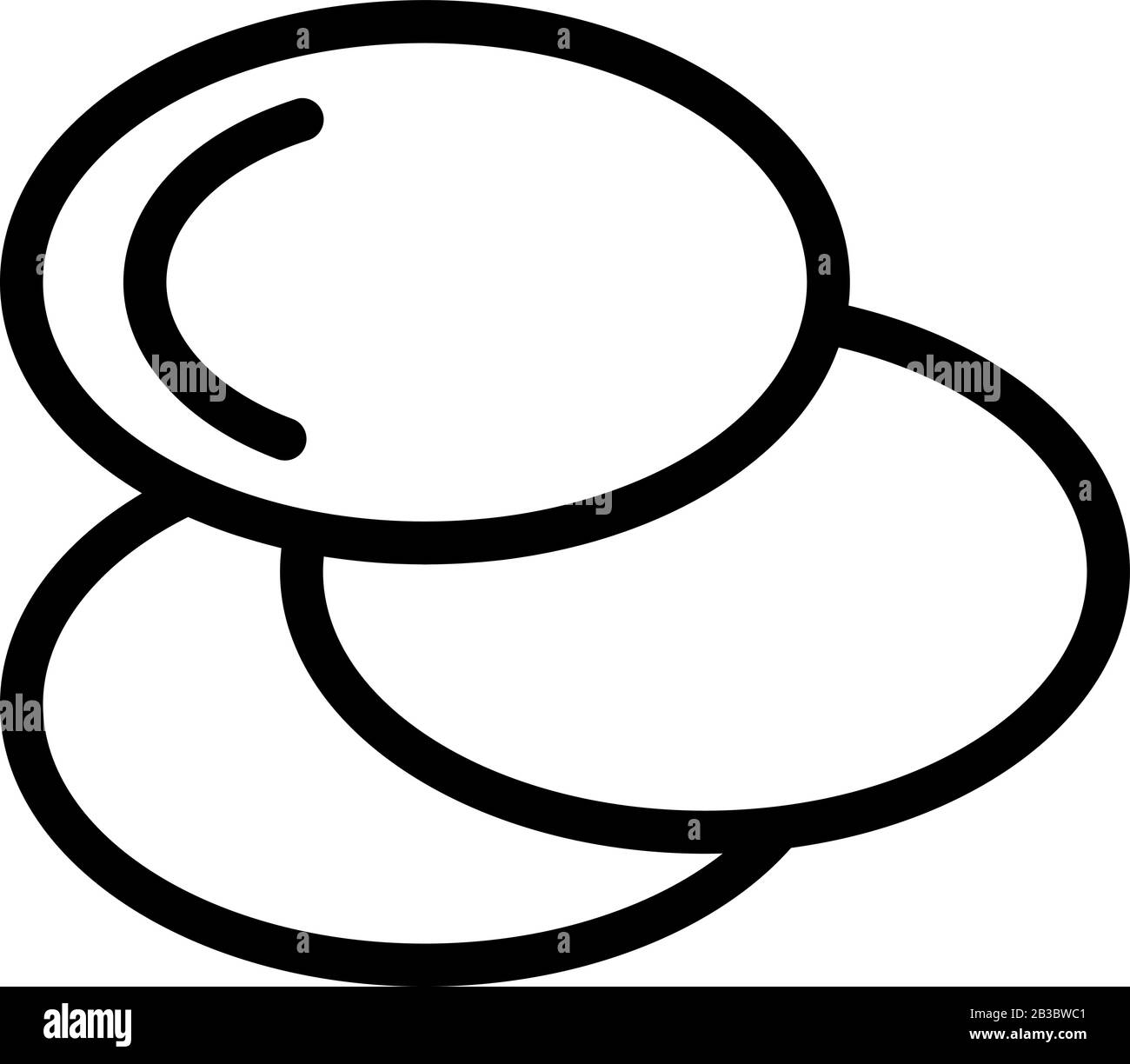 paper napkin vector icon. Isolated contour symbol illustration Stock ...