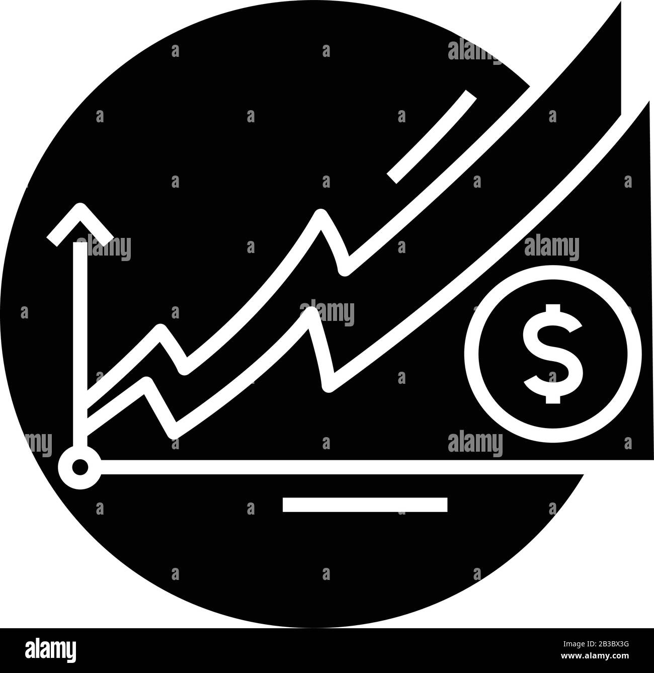 Profit increasing black icon hi-res stock photography and images - Alamy