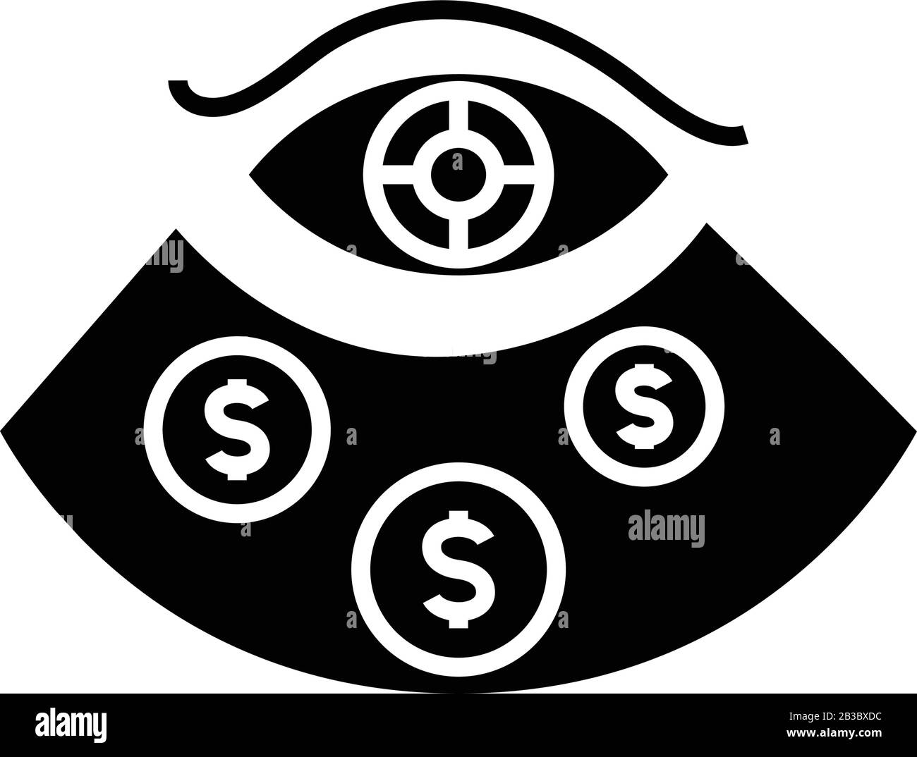 Profit eye black icon, concept illustration, vector flat symbol, glyph sign Stock Vector Image ...