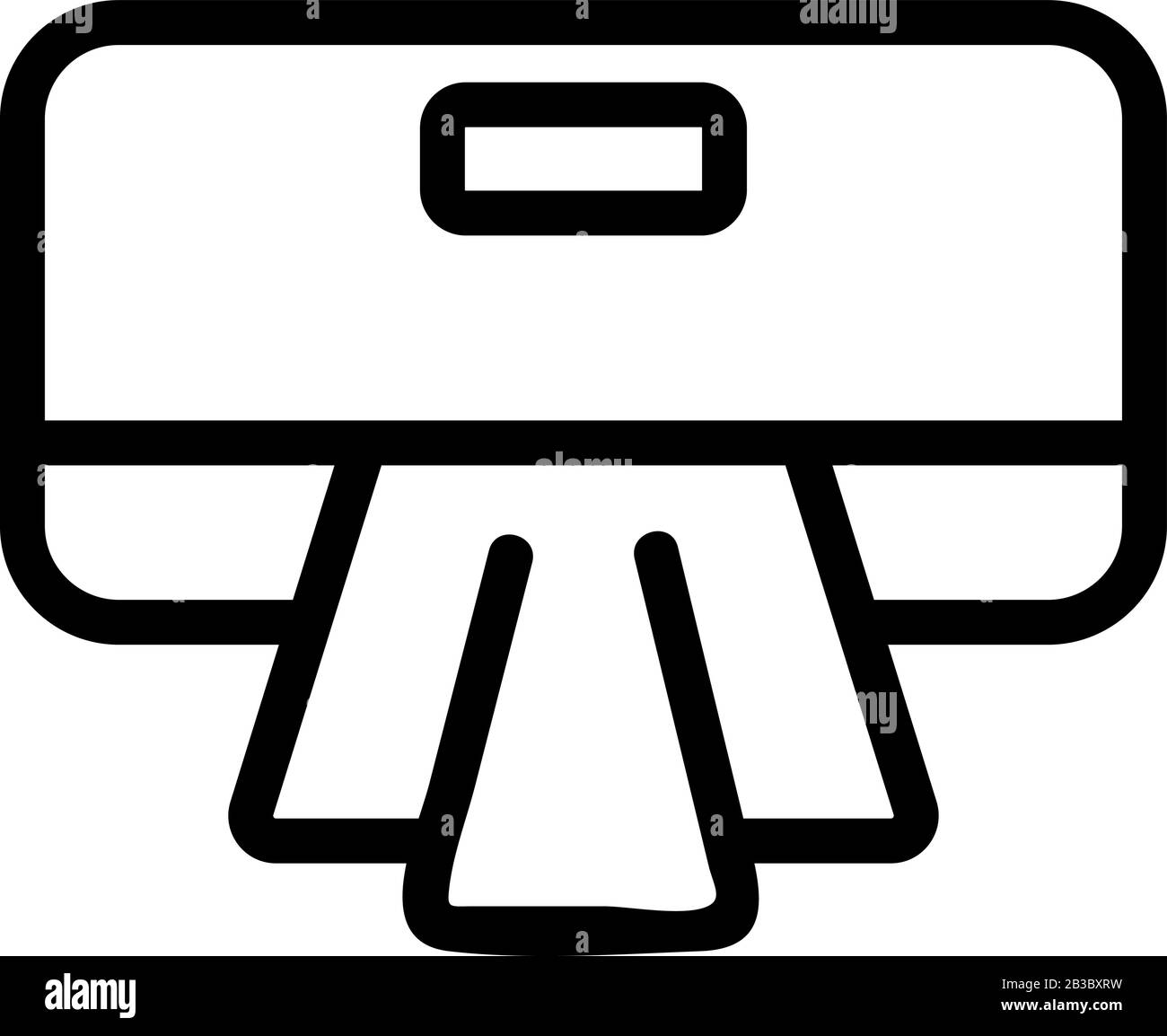 paper napkin vector icon. Isolated contour symbol illustration Stock ...