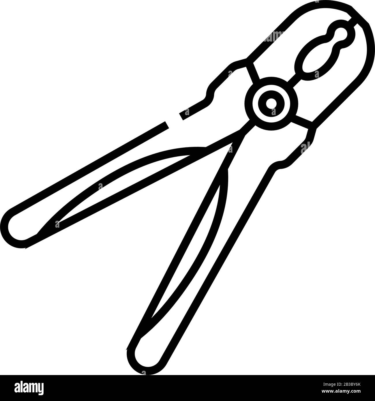 Tongs line icon, concept sign, outline vector illustration, linear ...