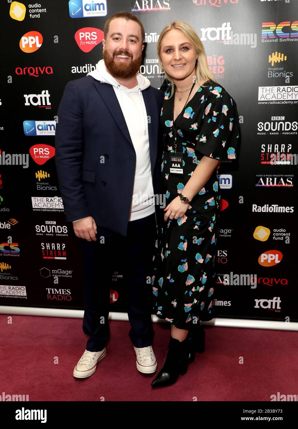 Tom Green and Emily Foreman attending The Audio and Radio Industry ...