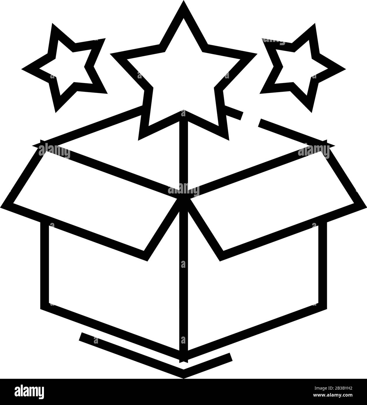 Wonder box line icon, concept sign, outline vector illustration, linear ...