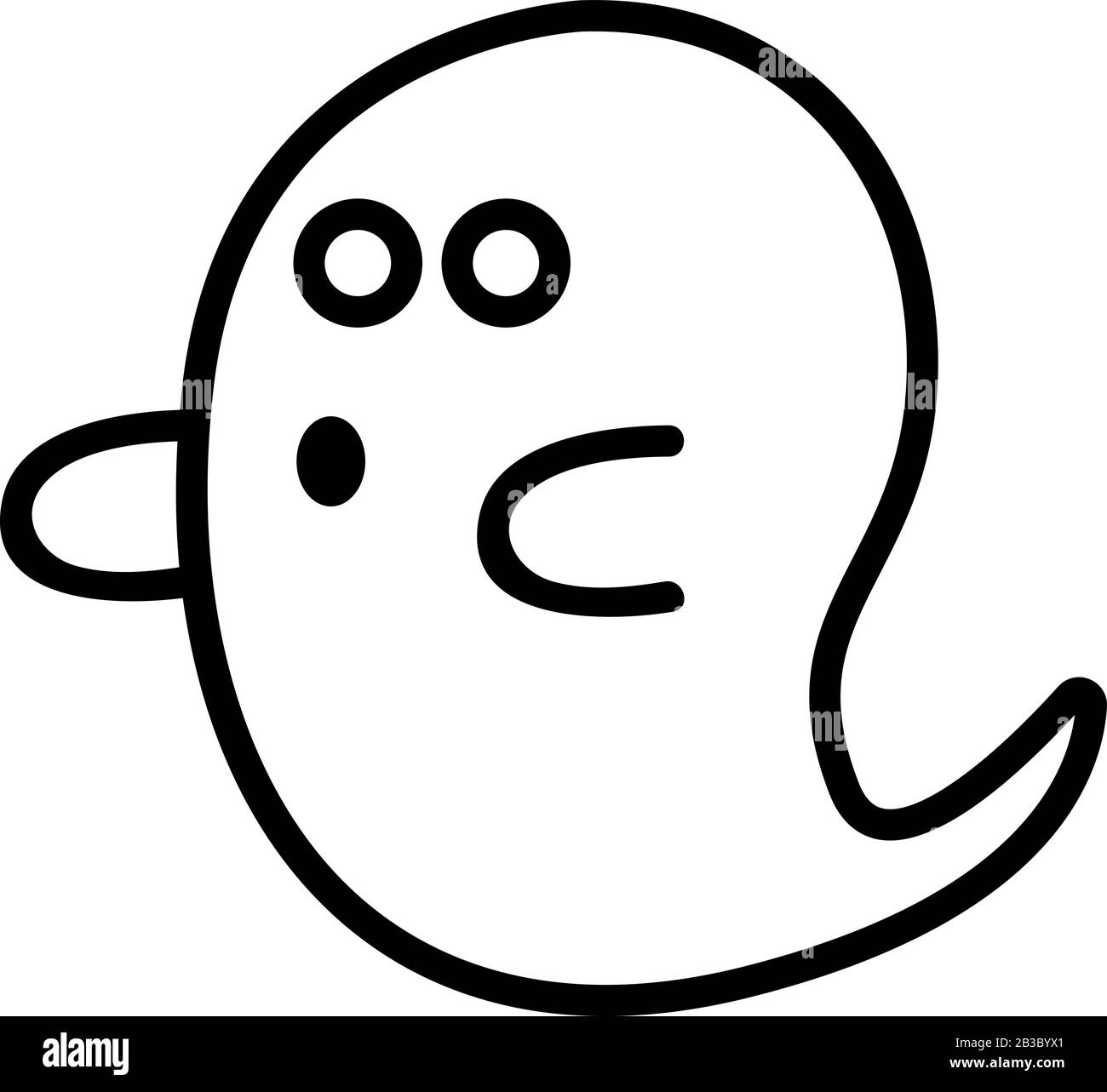 ghost icon vector. Isolated contour symbol illustration Stock Vector ...