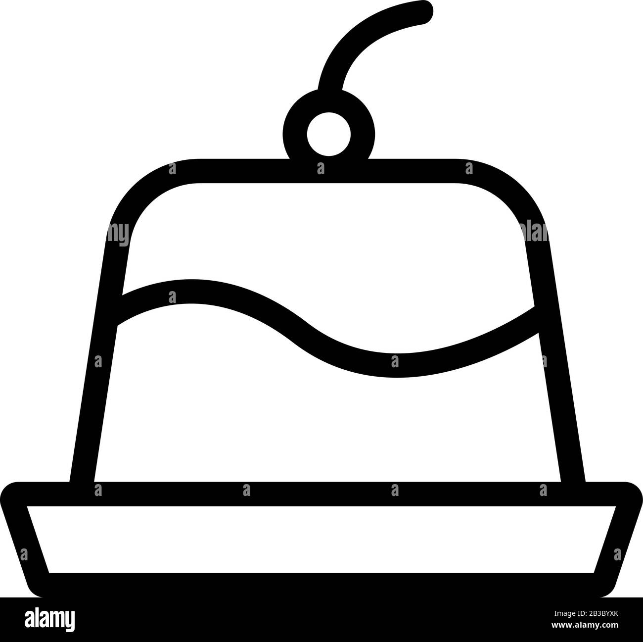 Jelly vector icon. Isolated contour symbol illustration Stock Vector ...