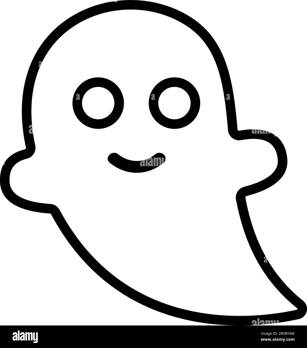 ghost icon vector. Isolated contour symbol illustration Stock Vector ...