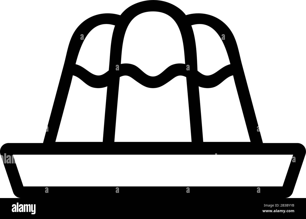 Jelly vector icon. Isolated contour symbol illustration Stock Vector ...