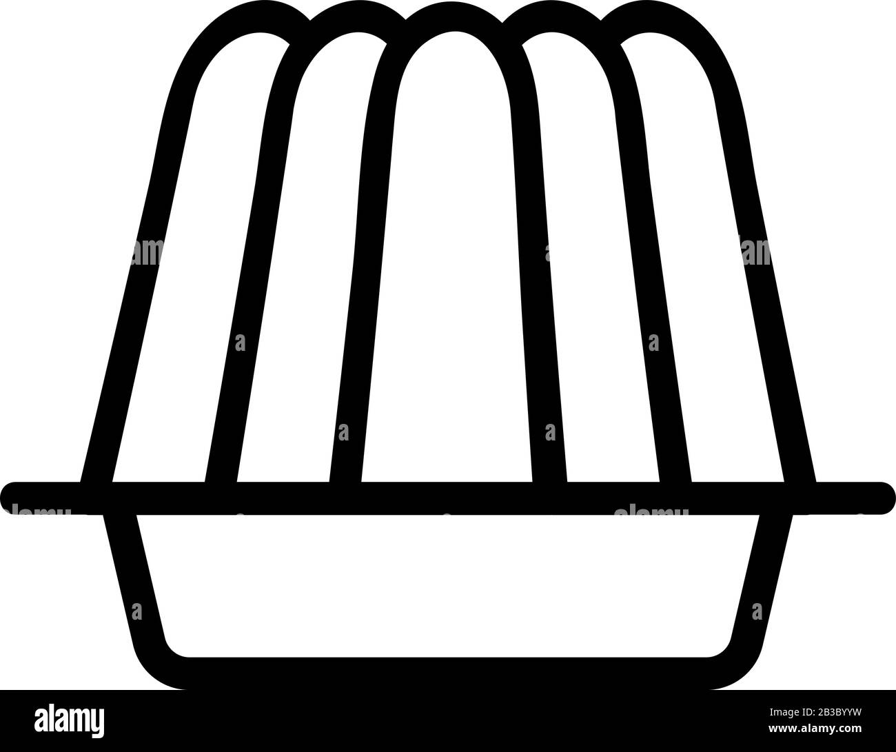 Jelly vector icon. Isolated contour symbol illustration Stock Vector ...