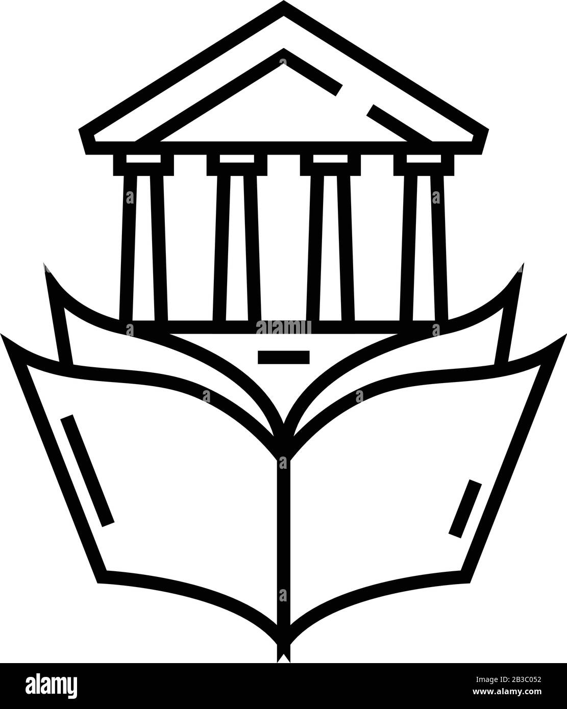 University degree line icon, concept sign, outline vector illustration ...