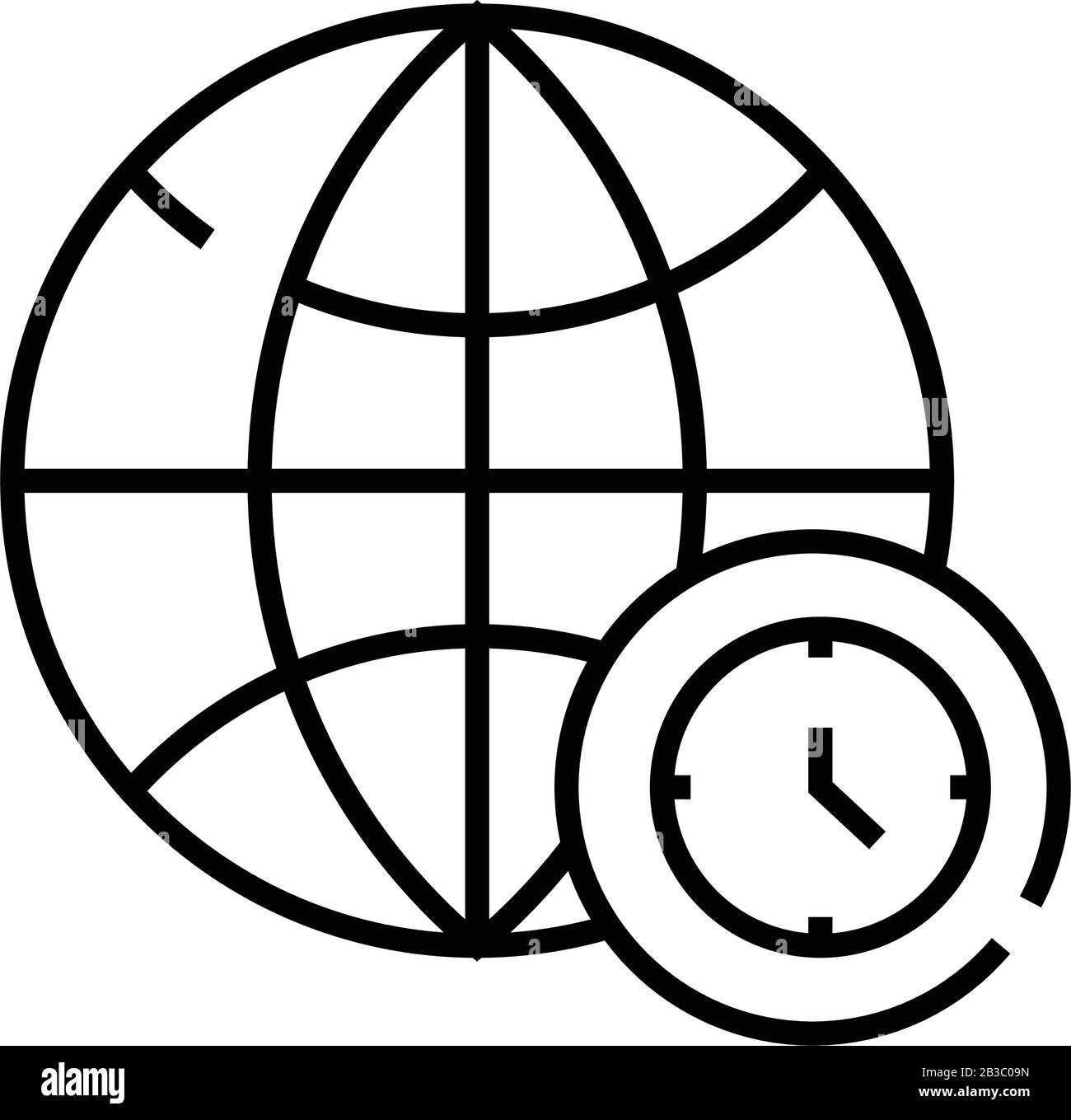 International time zones map Black and White Stock Photos & Images - Alamy