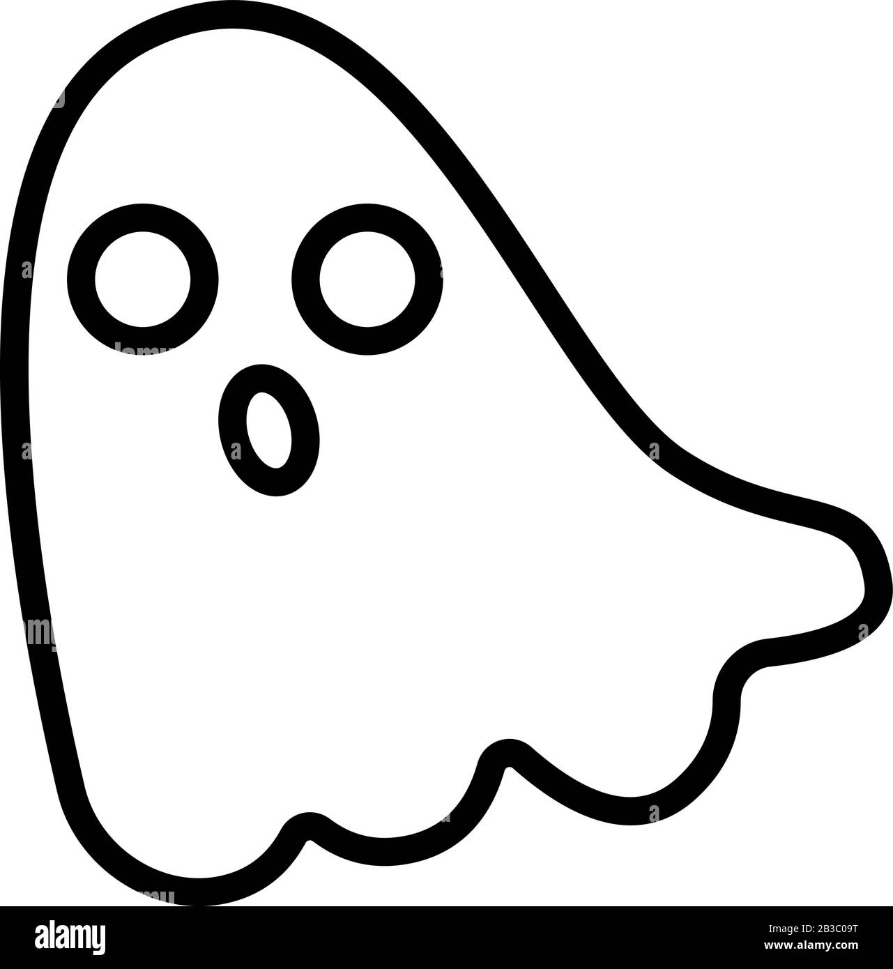 ghost icon vector. Isolated contour symbol illustration Stock Vector ...