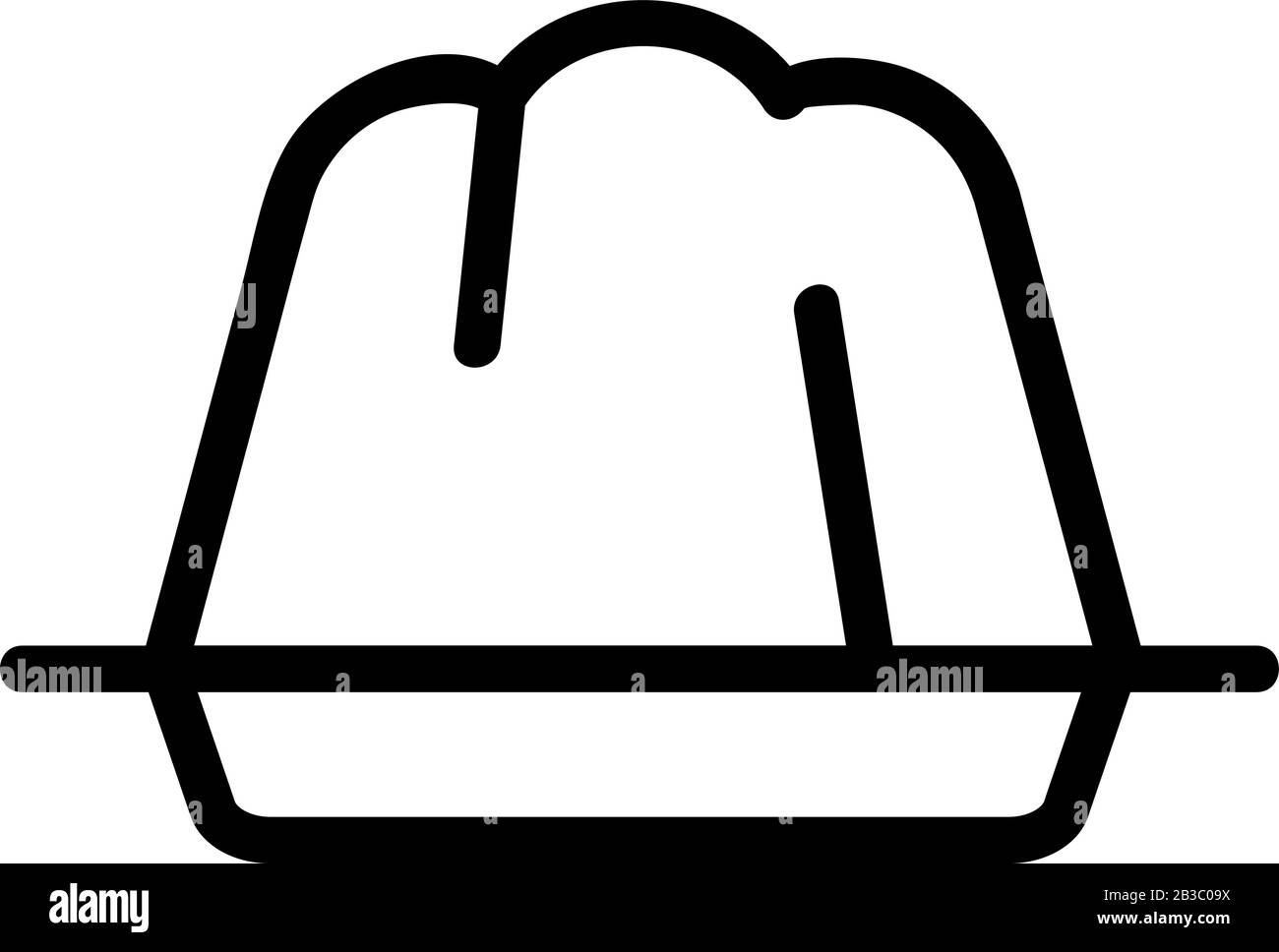 Jelly vector icon. Isolated contour symbol illustration Stock Vector ...