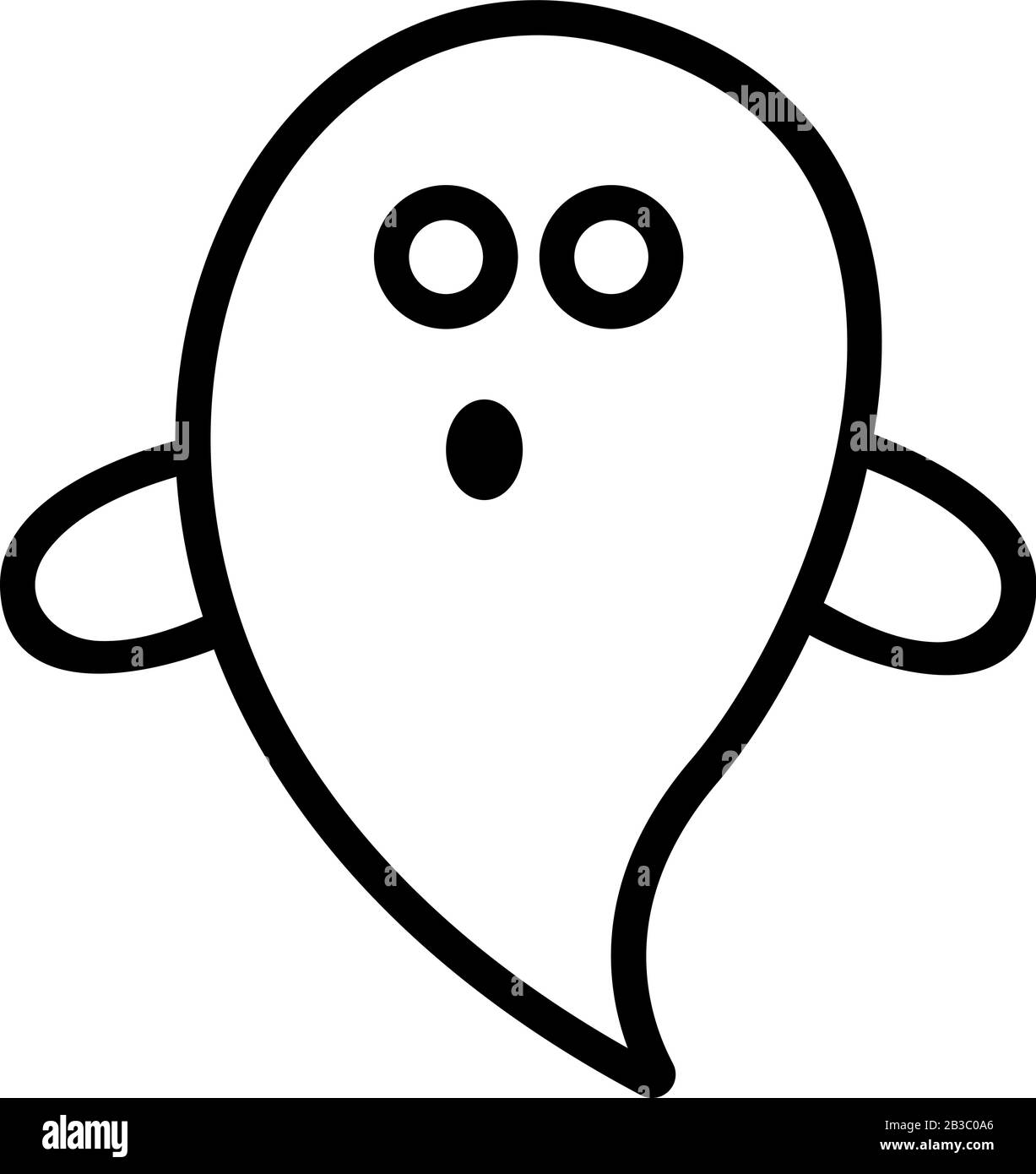 ghost icon vector. Isolated contour symbol illustration Stock Vector ...