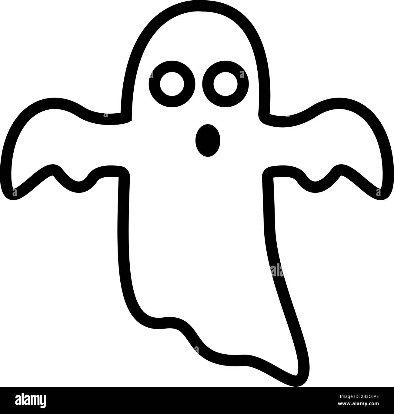 ghost icon vector. Isolated contour symbol illustration Stock Vector ...