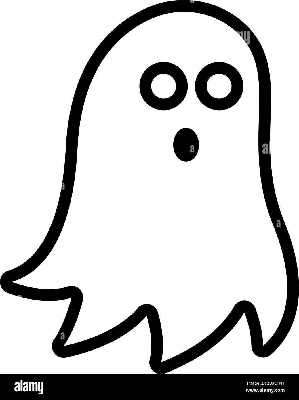 ghost icon vector. Isolated contour symbol illustration Stock Vector ...