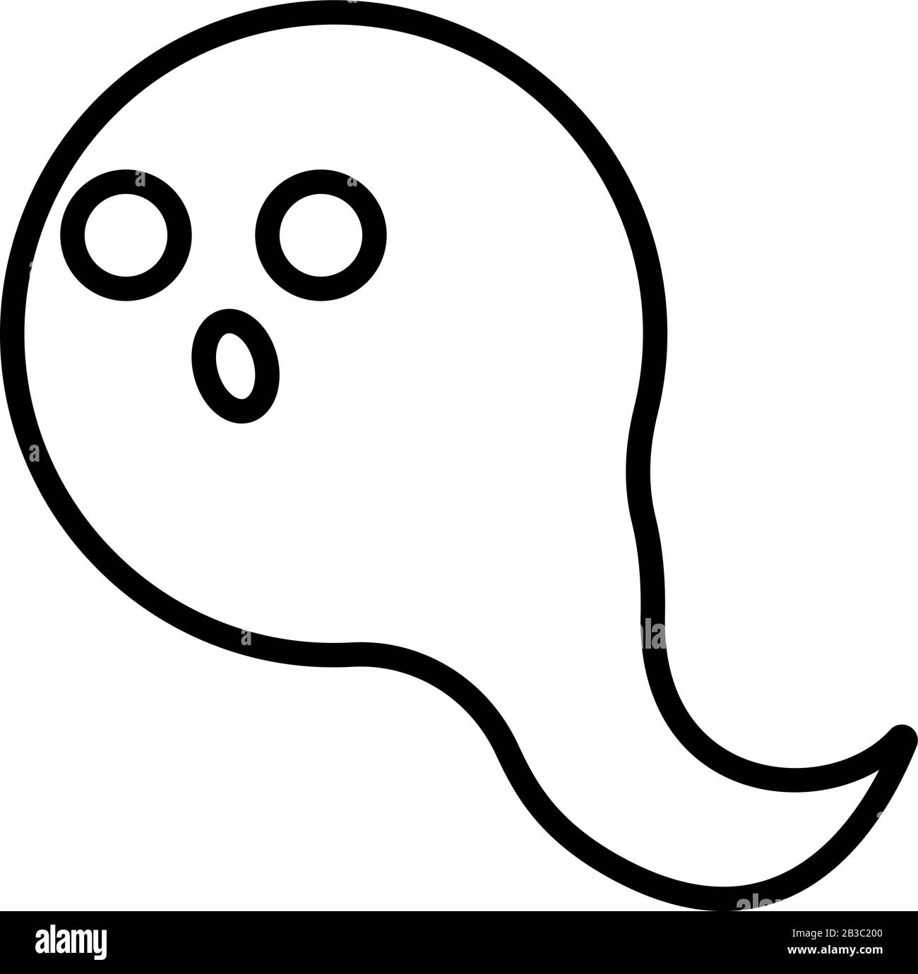 ghost icon vector. Isolated contour symbol illustration Stock Vector ...