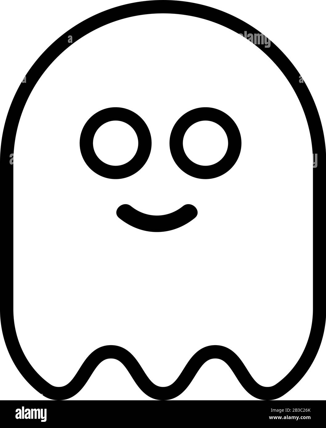 ghost icon vector. Isolated contour symbol illustration Stock Vector ...