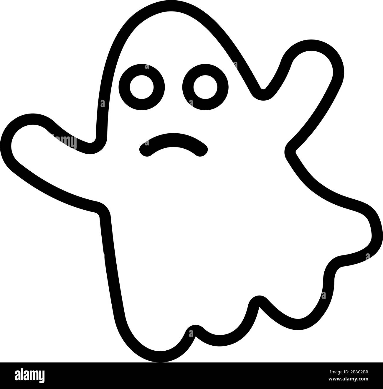 ghost icon vector. Isolated contour symbol illustration Stock Vector ...