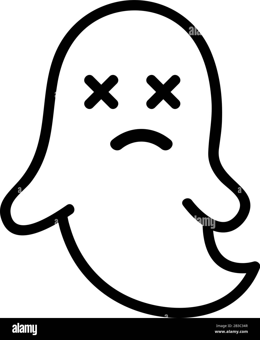 ghost icon vector. Isolated contour symbol illustration Stock Vector ...