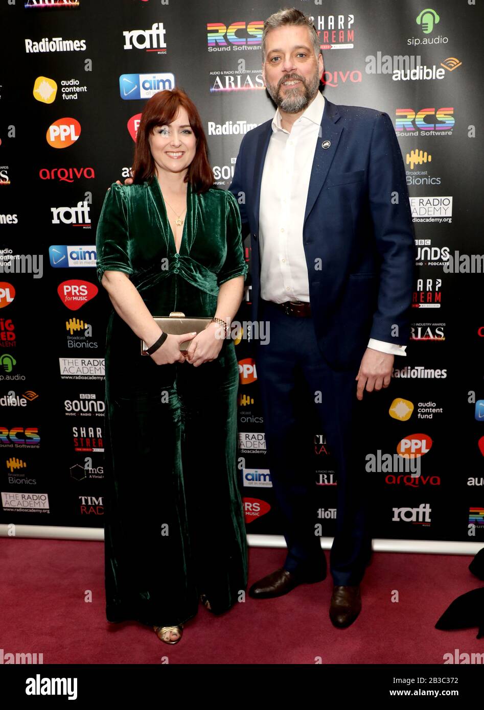Katherine Boyle and Iain Lee attending The Audio and Radio Industry ...