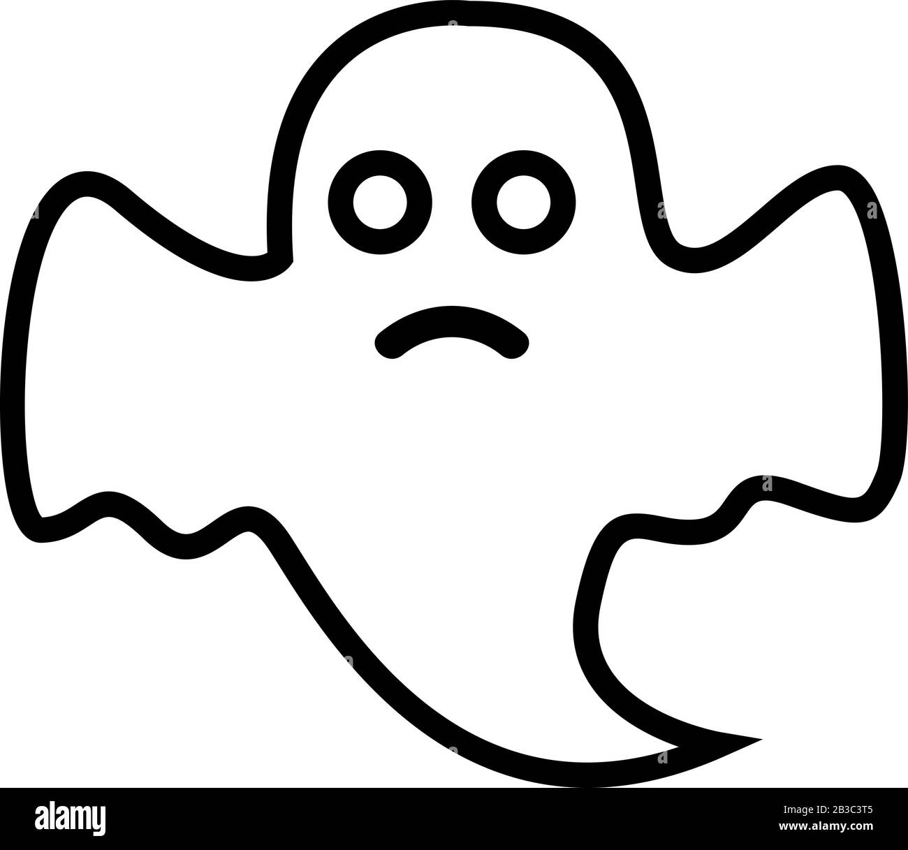 ghost icon vector. Isolated contour symbol illustration Stock Vector ...