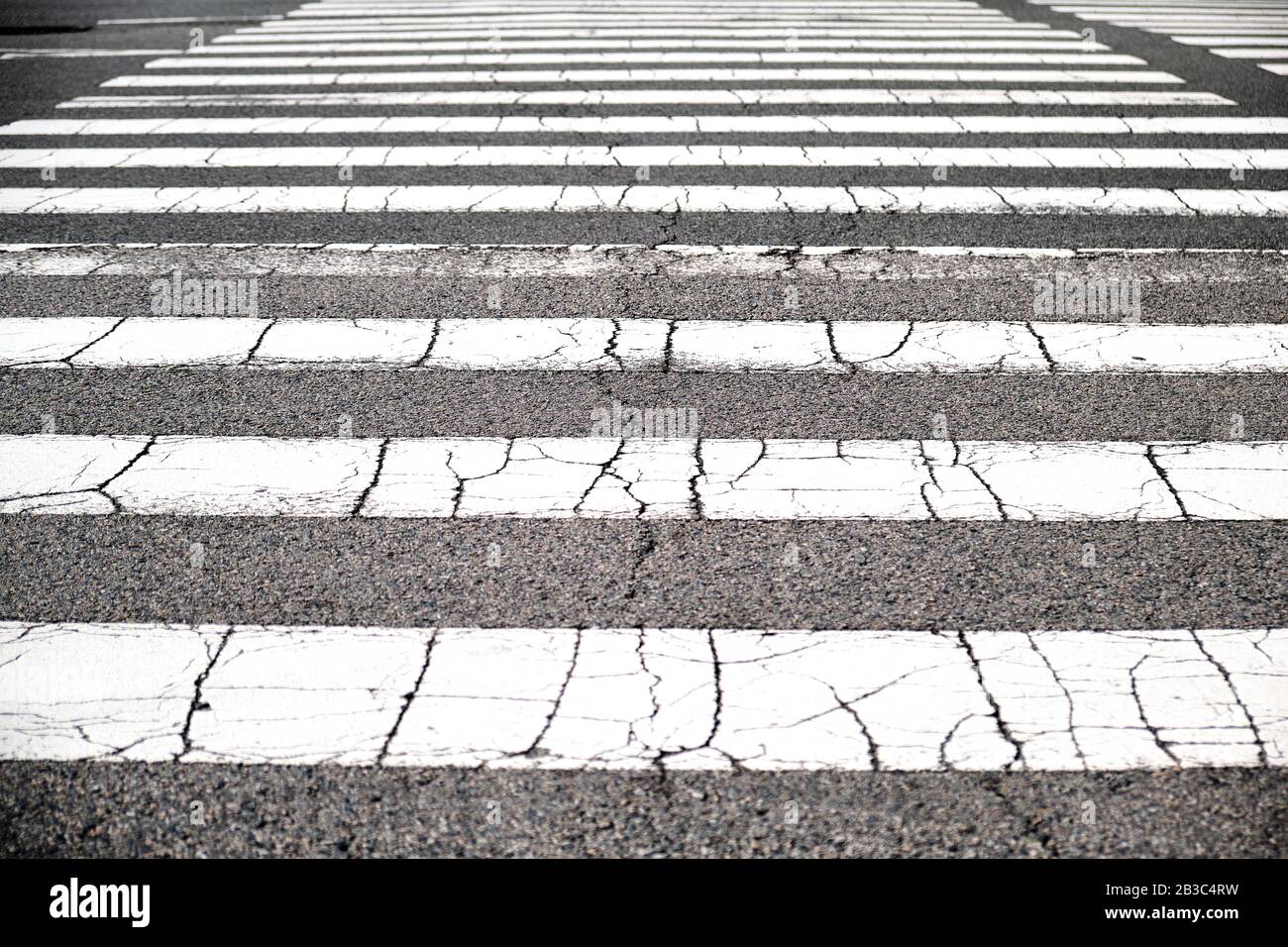 Closeup of a Crosswalk in an Urban Center Stock Photo - Alamy