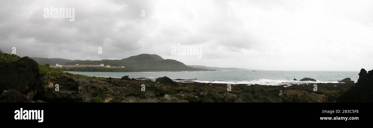 Storm view of the coast landscape of Kenting at Taiwan Stock Photo - Alamy