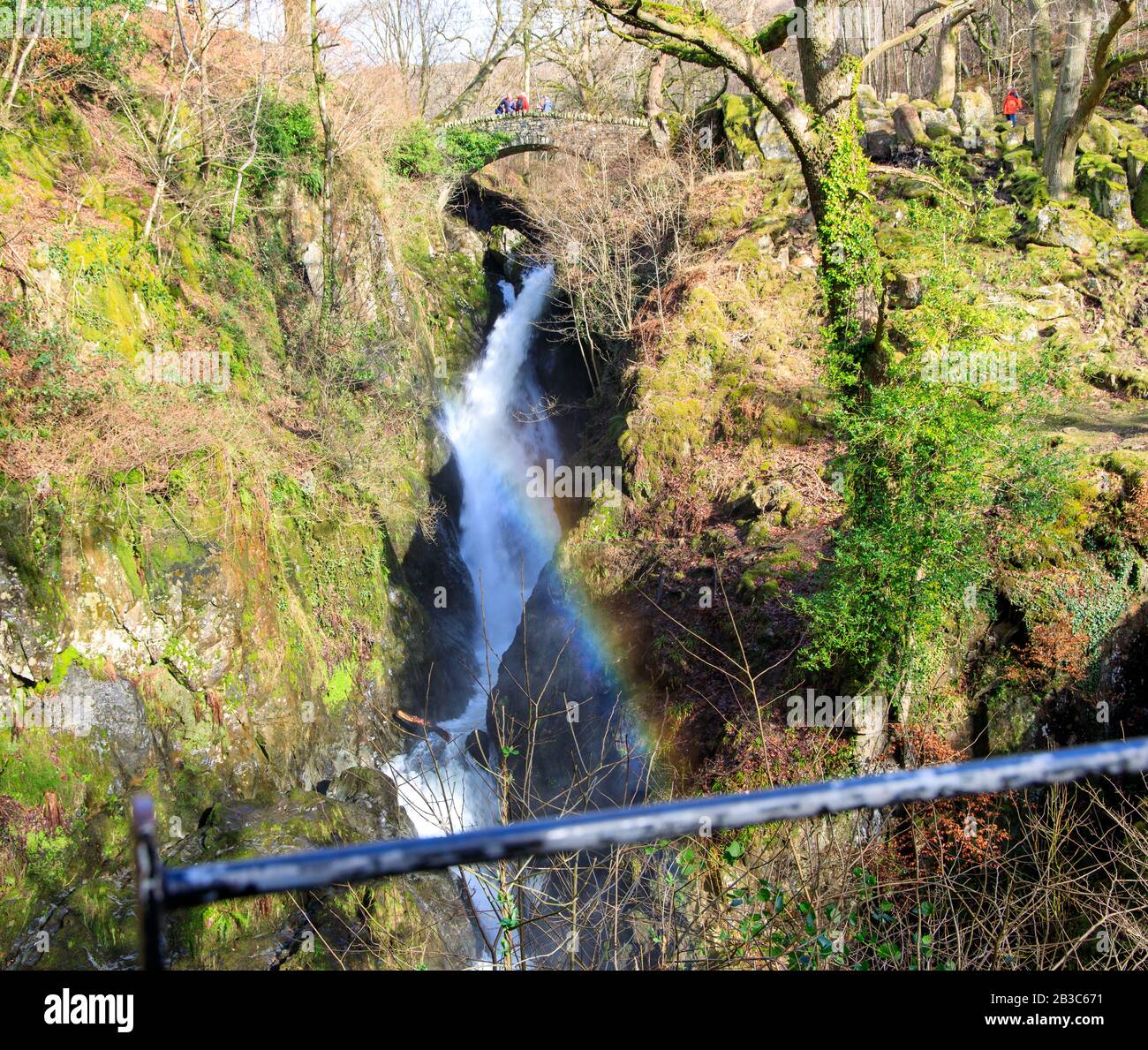 Aria force waterfall, ullswater , Lake District Stock Photo - Alamy