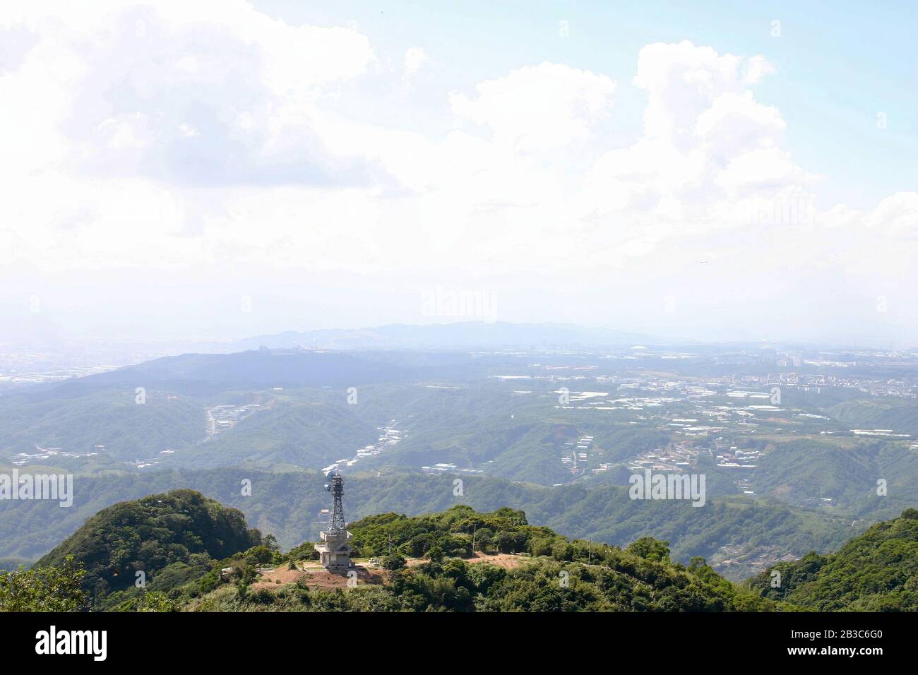 High angel view of the beautiful cityscape of Taipei, Taiwan Stock ...