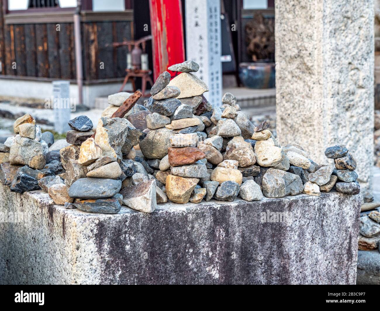 Stacked prayer stones hi-res stock photography and images - Alamy