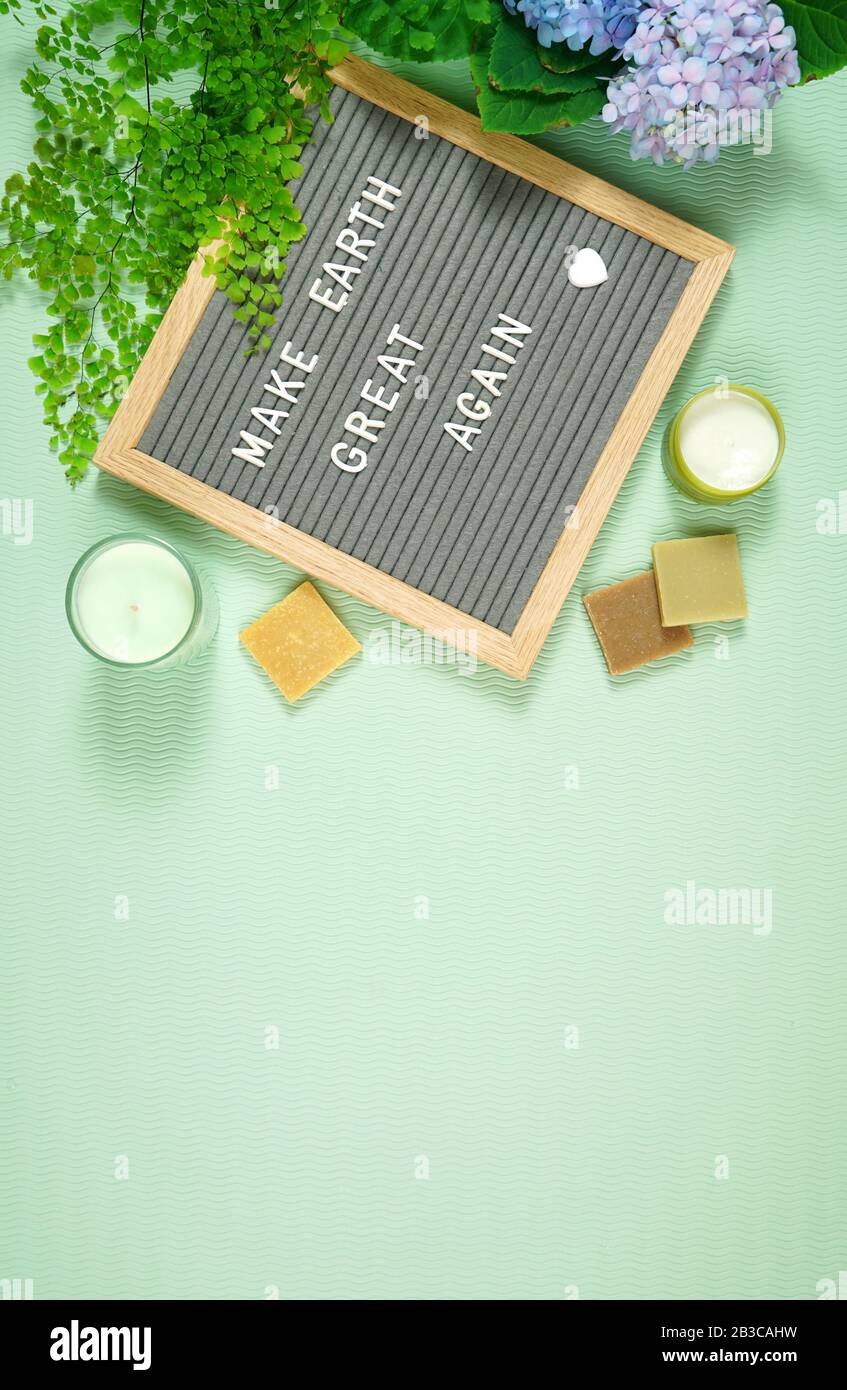 Pro environment letter board concept with Make Earth Great Again ...