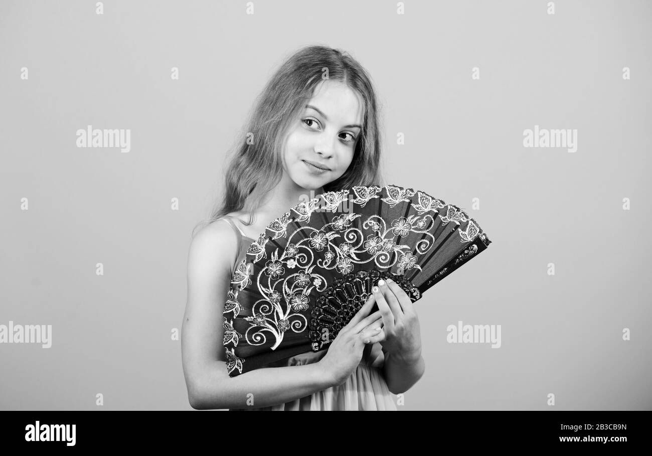 Elegant lady fanning Black and White Stock Photos & Images - Alamy