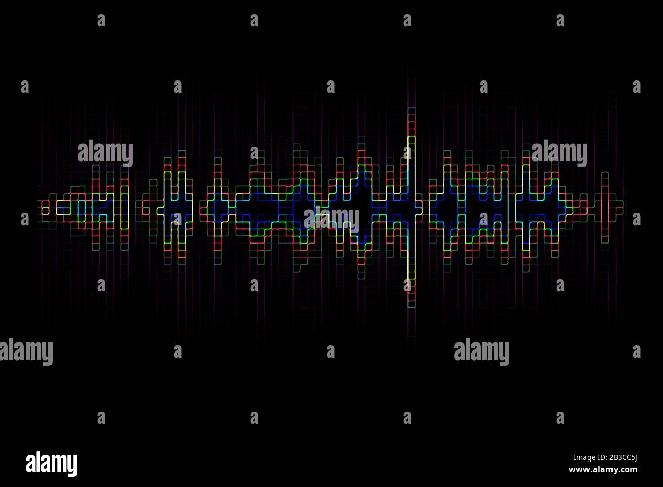 Colorful visual neon soundwave hi-res stock photography and images - Alamy